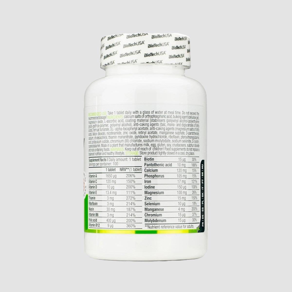 BioTech USA One Day Multivitamin, 100 viên– Thế Giới Whey